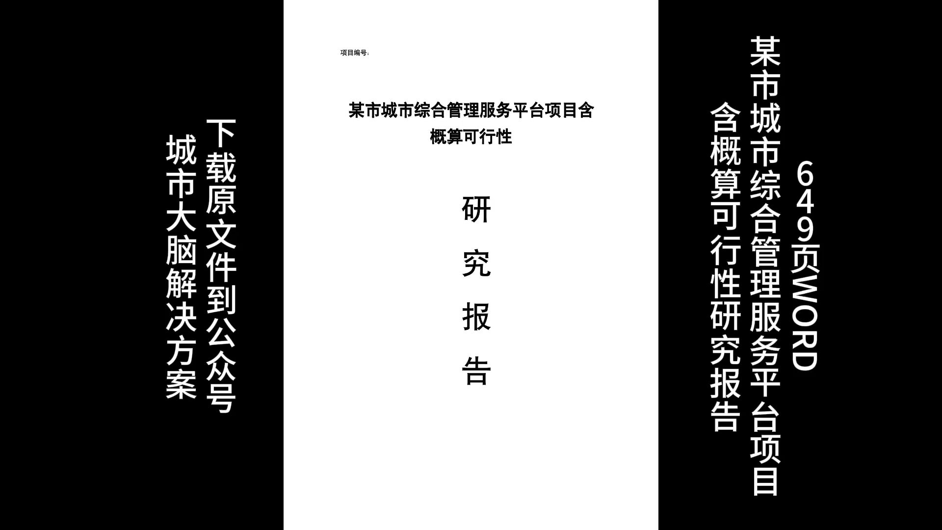 649页WORD | 某市城市综合管理服务平台项目含概算可行性研究报告