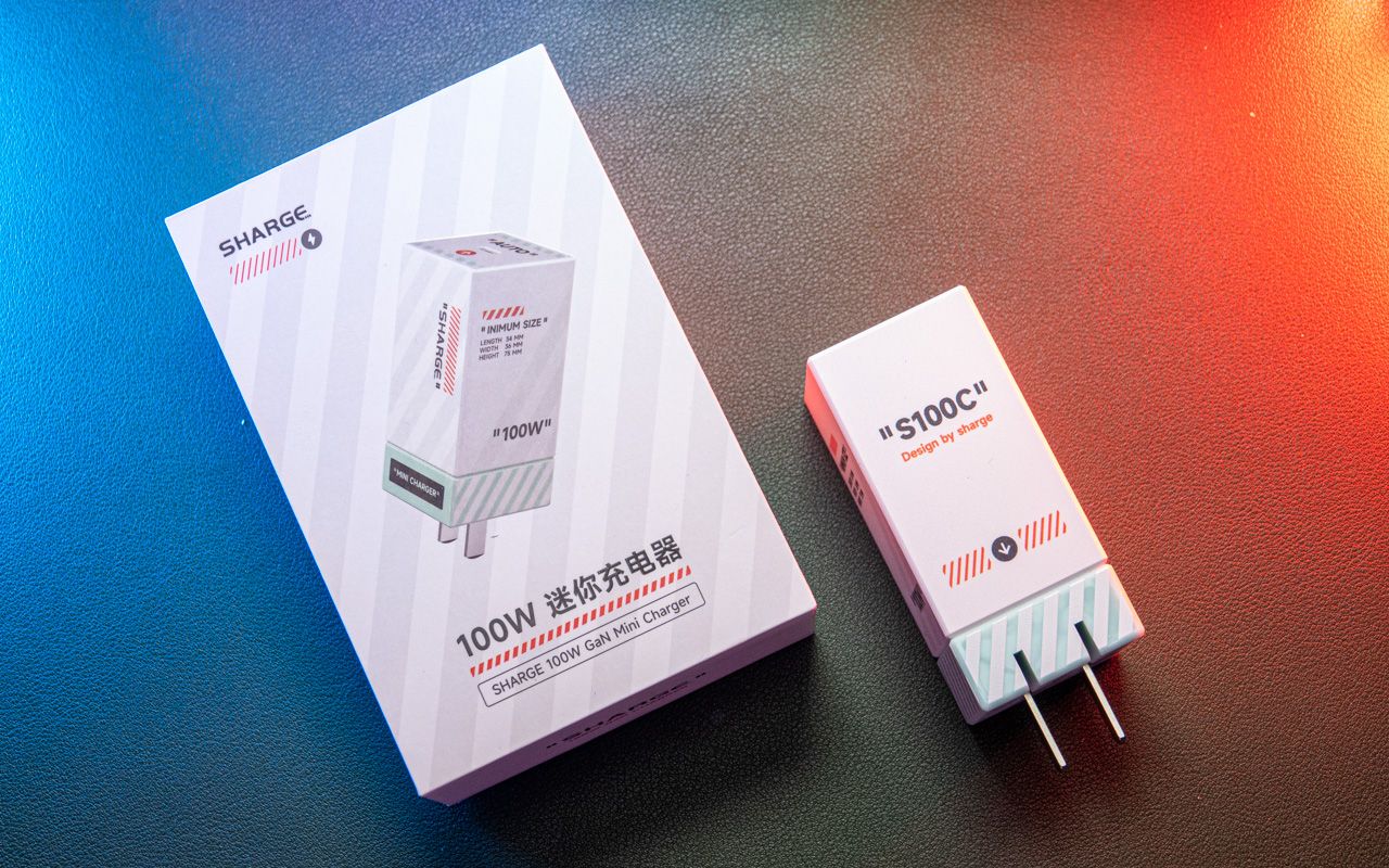 【闪极】极致功率密度 极限内部堆叠 SHARGE 100W单C口折叠插口...
