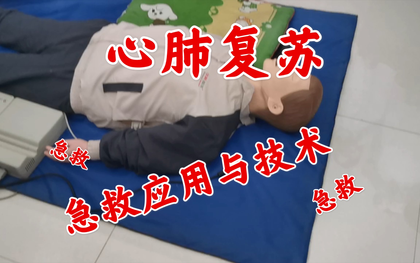 【急救】心肺复苏 五个循环全过程演示
