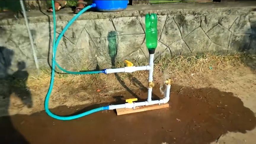 教你制作水锤泵,不耗油不用电就能将井水抽出来,非常实用!