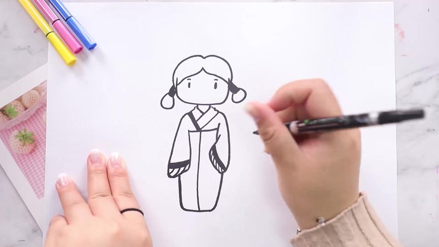 古代汉服怎么画