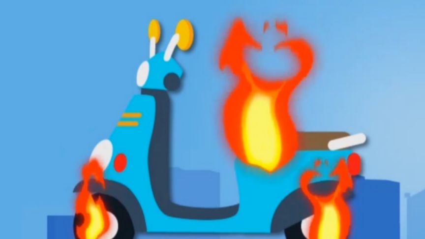 电动车自燃有多可怕,只需要两秒钟时间,有毒气体扩散全屋