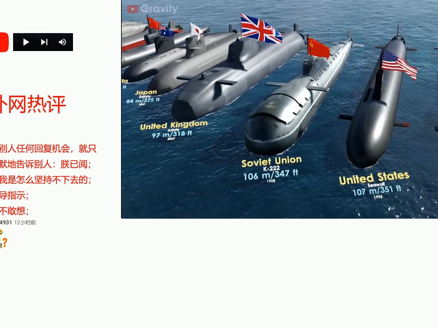 世界上最大的潜艇排名,兔子:你们在比什么呢