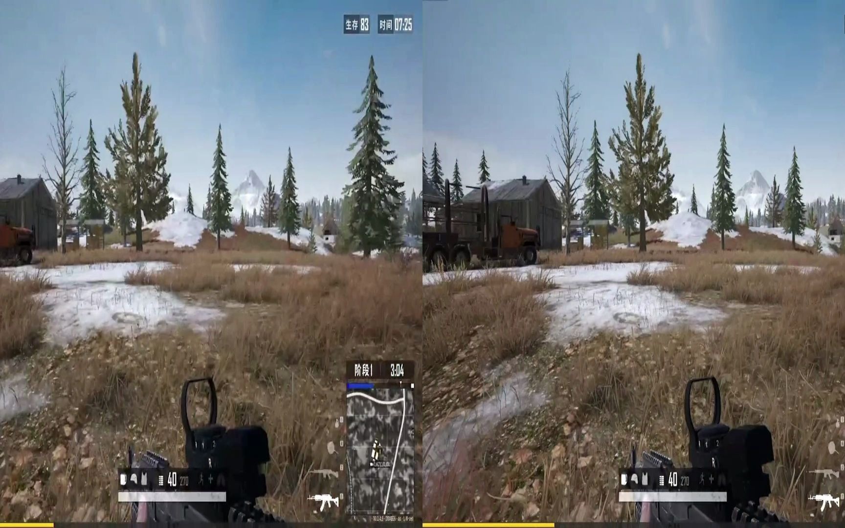 A卡编码与N卡编码,PUBG维寒迪地图直播画质对比