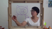 石头猪简笔画 熊大熊二学画画 熊出没 光头强 儿童创意涂鸦 木制玩具