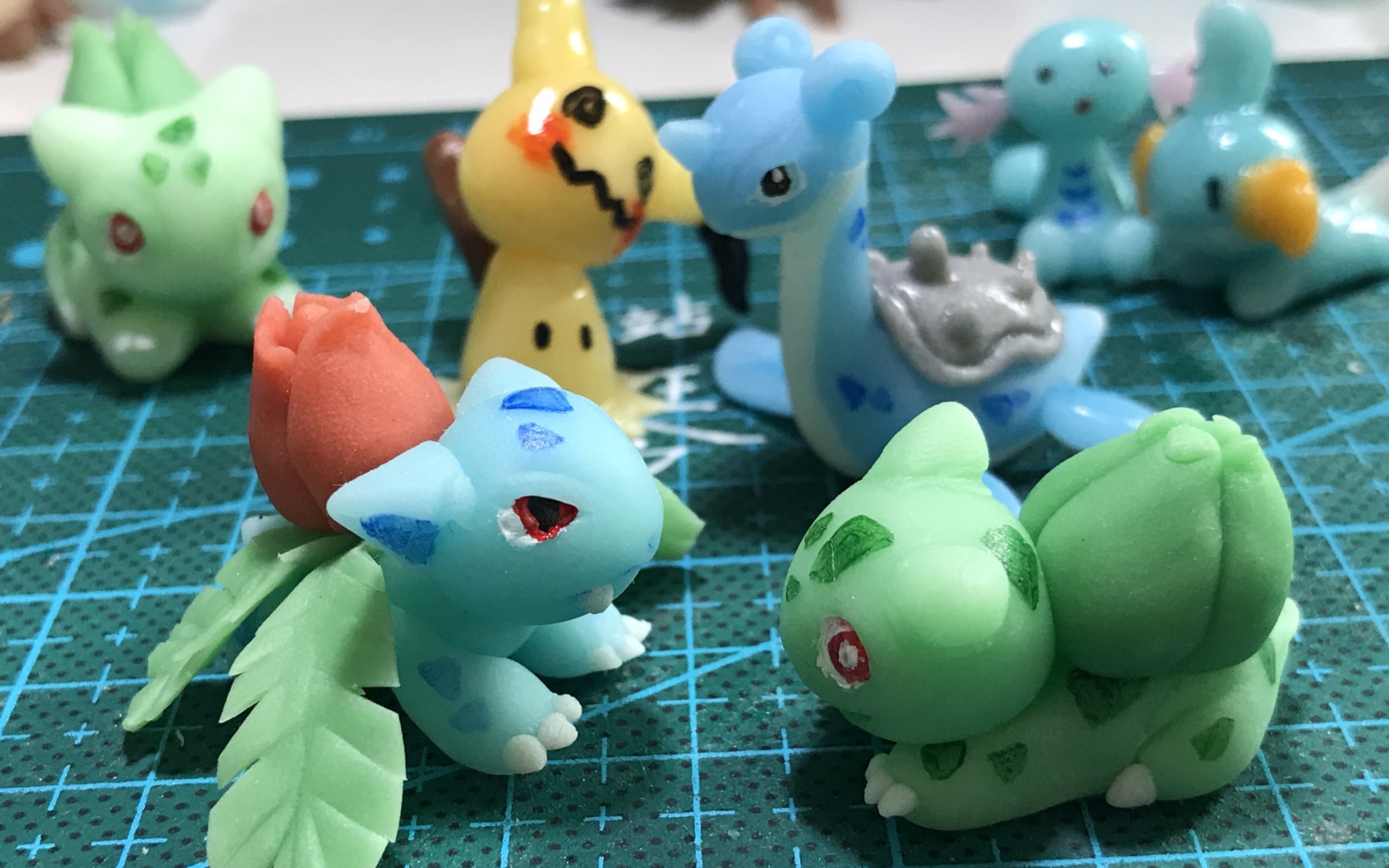 【宝可梦粘土手办教程】一堆宝可梦展示和妙蛙种子的教程