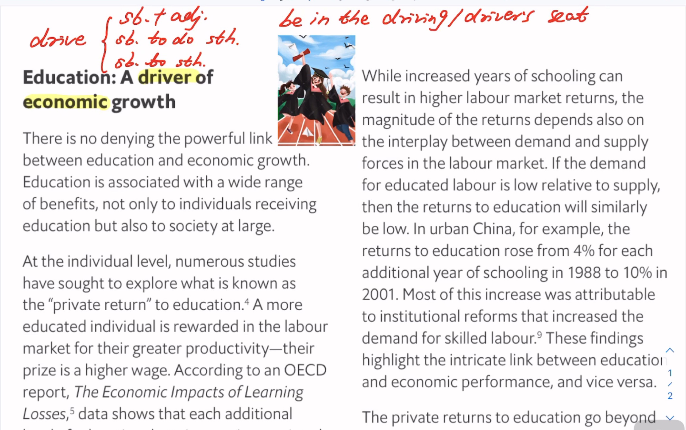 【英语精读58】《经济学人》教育的意义 Education: A driver of ...