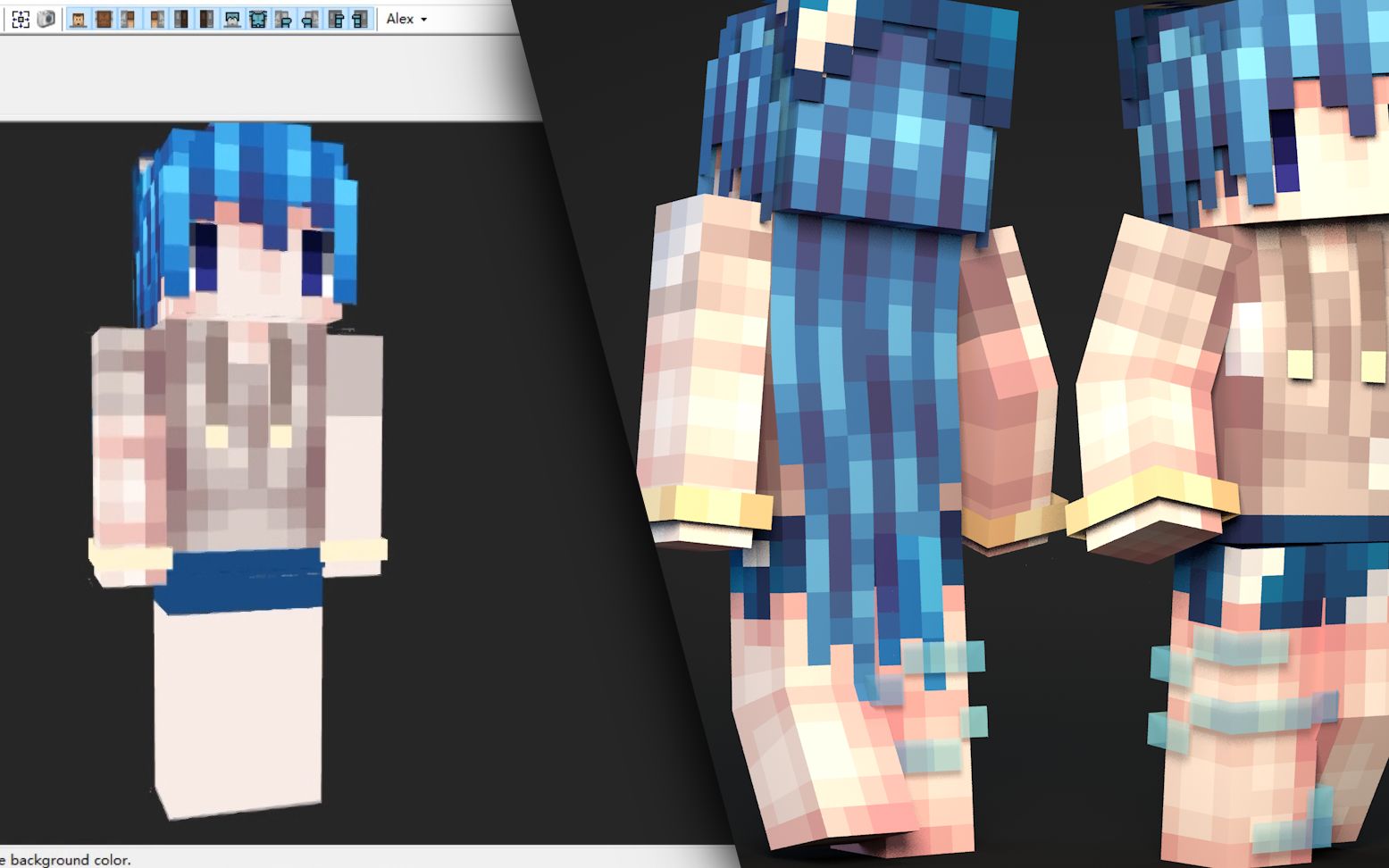 【Minecraft】画紫苑的皮肤