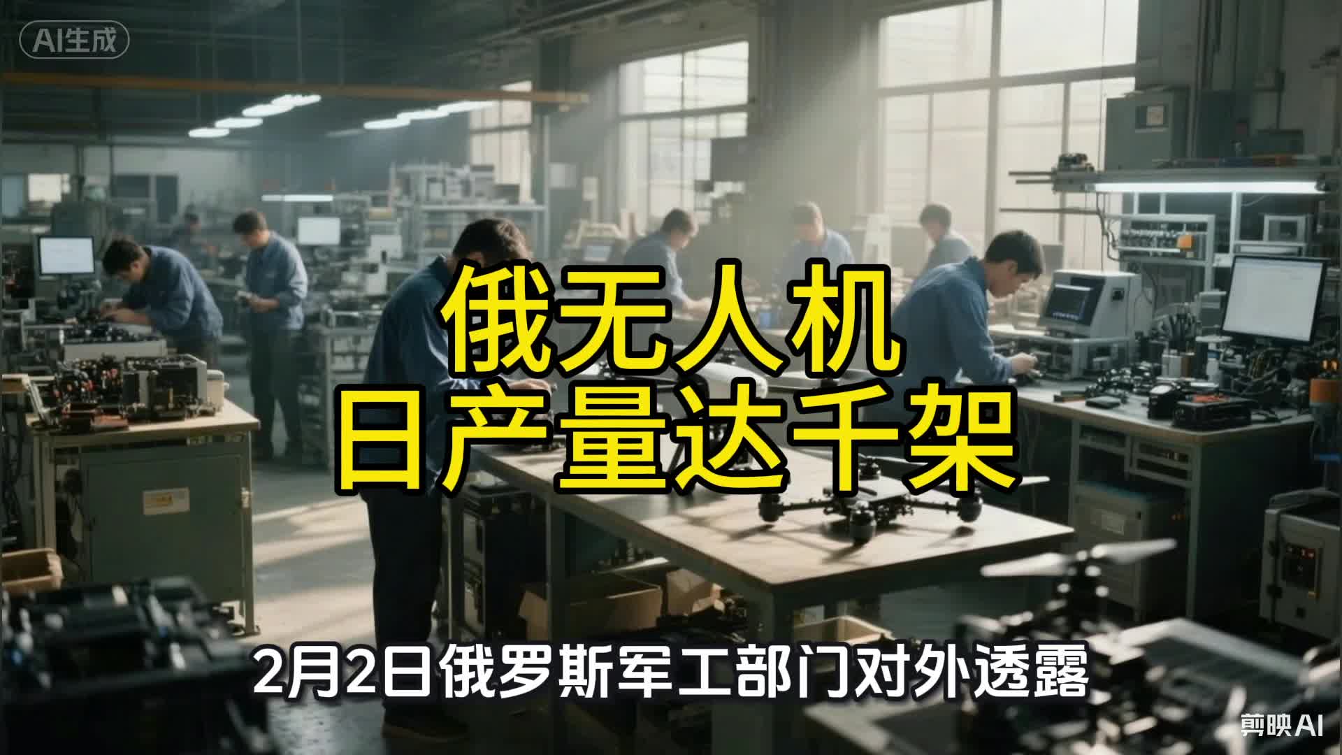 俄无人机日产量达千架#冷知识科普 #军事科普 #战斗 #军迷发烧友 #...