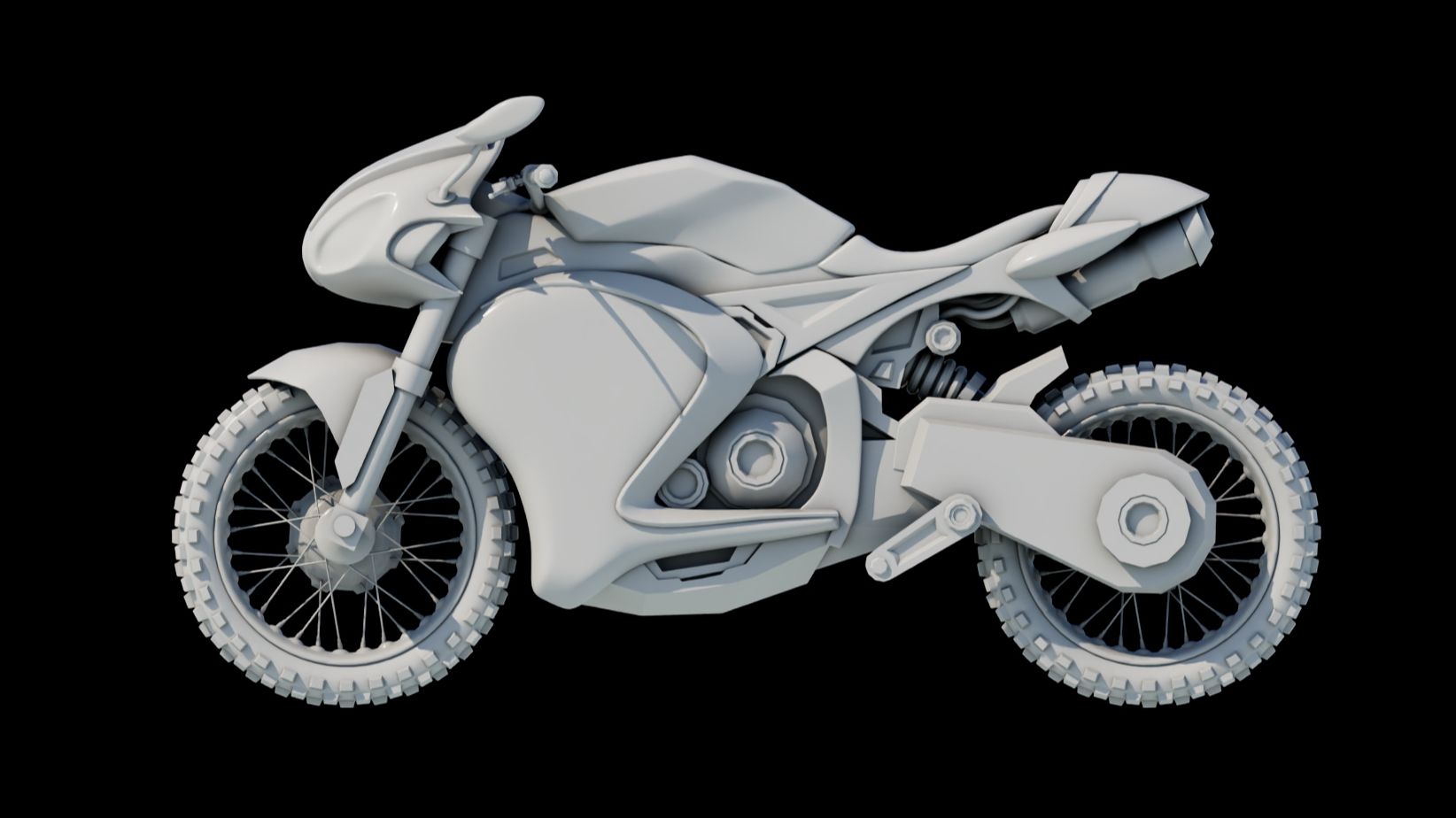 【Maya建模】次世代超炫酷机车模型制作,高模布线技巧讲解