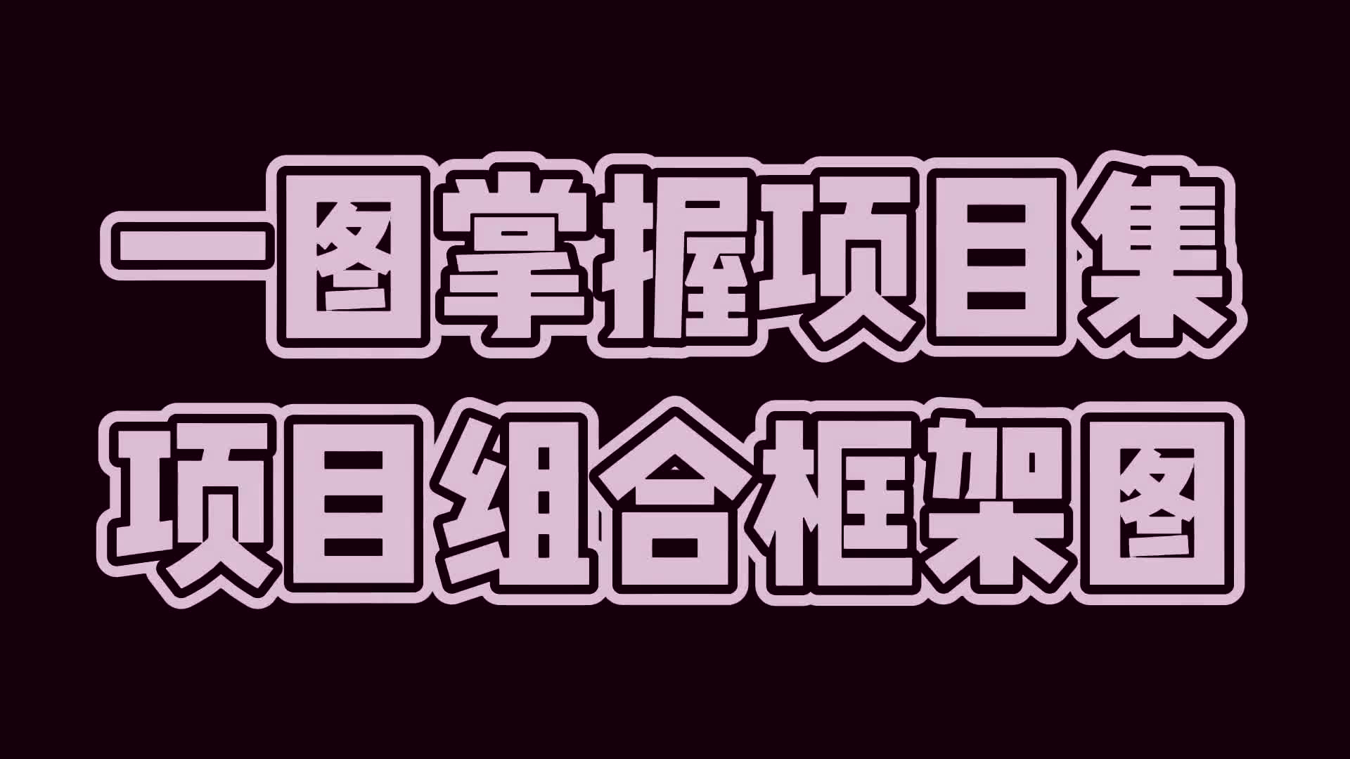 项目管理、项目集、项目组合知识框架图!可打印!(简介附电子版)