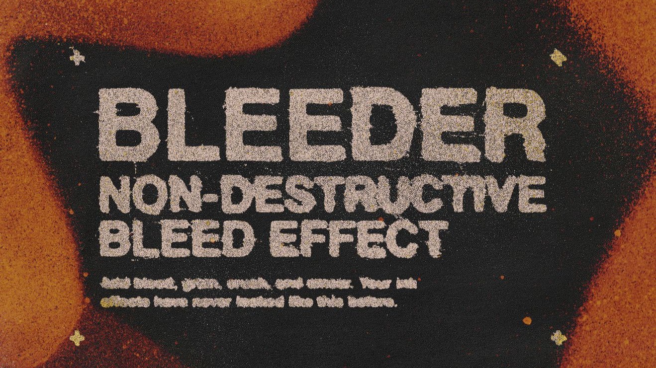 PS插件:真实质感非破坏性墨水晕染墨迹出血仿真文本标题效果插件 ...