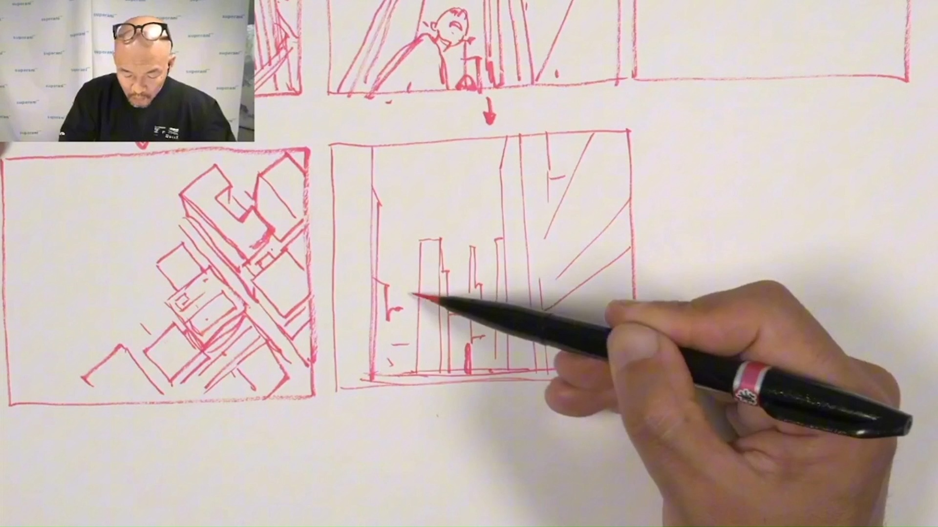 【场景速写:街道速写表现④】节选自 #金政基100堂课系列#报名请私 #...