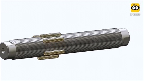 行星滚柱丝杠的组成动画,看看它的运行机制