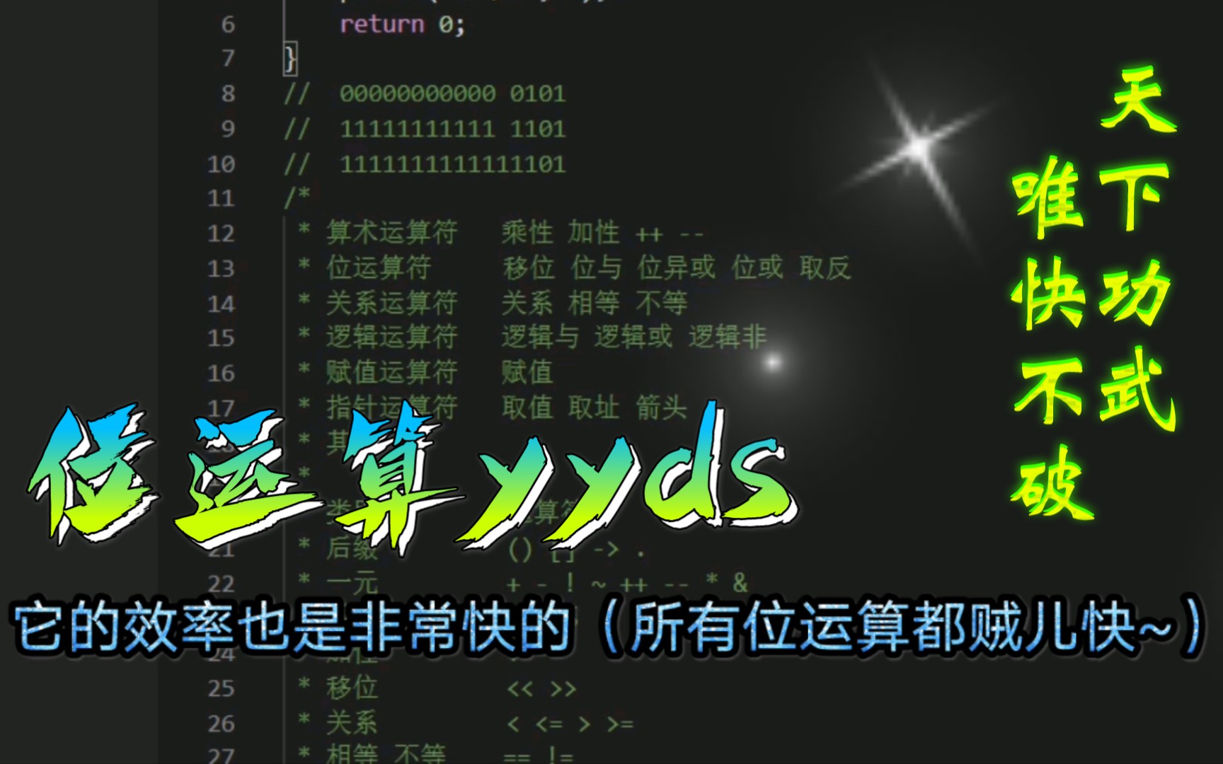 【C语言教程】第8章 位运算