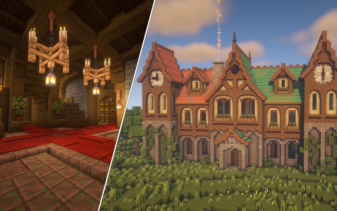 【建筑教程】带你建造一个大型城堡- 内饰篇 Part1