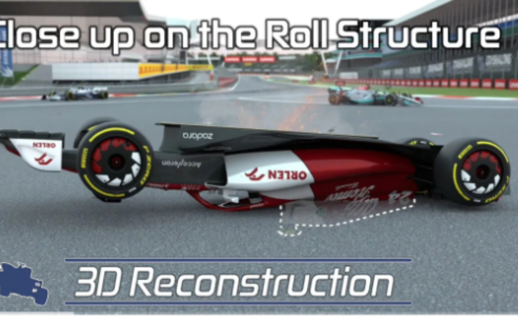 座舱视角这么恐怖!油管大神重建周冠宇银石严重事故3D模拟动画。