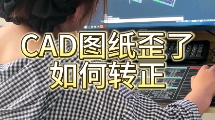 CAD图纸歪了如何转正?