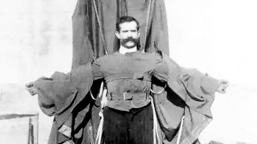 发明降落伞的先驱 在记者见证下摔死全过程