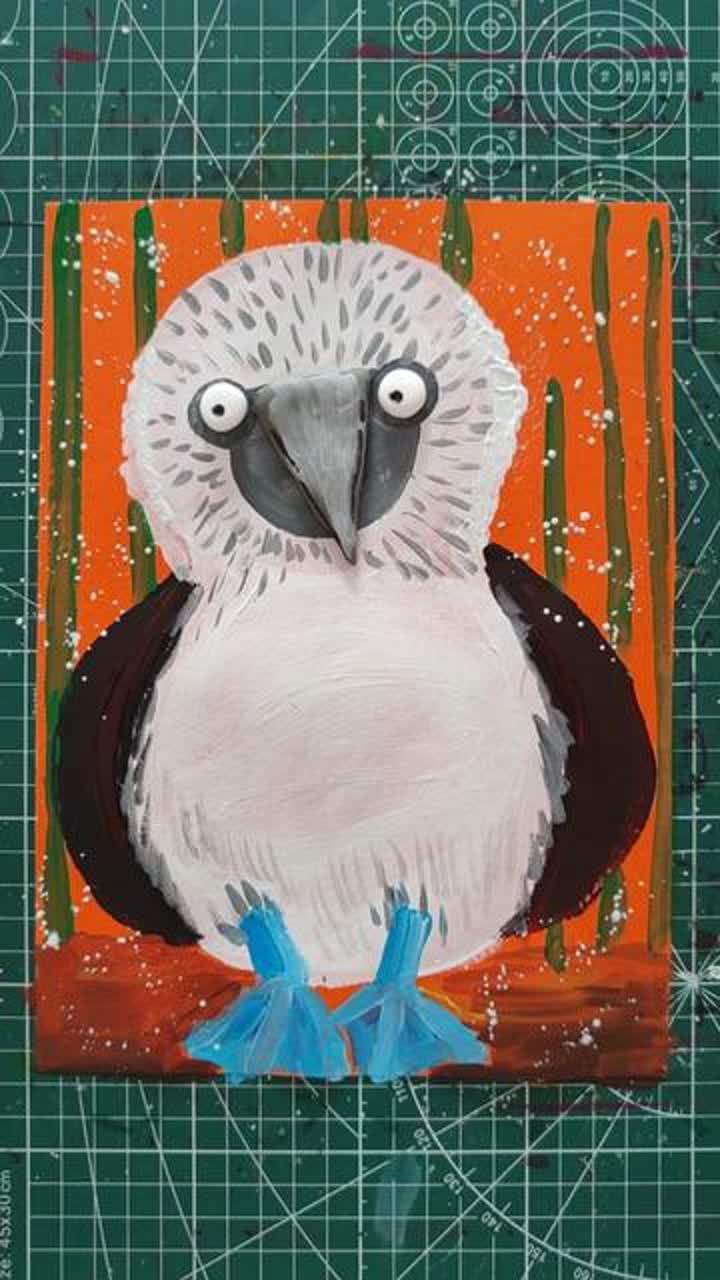 创意美术鲣鸟56岁线上视频教学,ppt课件画画绘画...