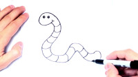 儿童简笔画;如何画蛇