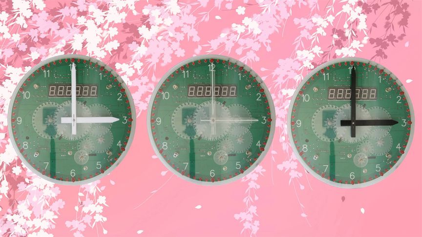 指针式圆形机械齿轮电子脉冲控制六位数码管透明壳体成品时钟调整