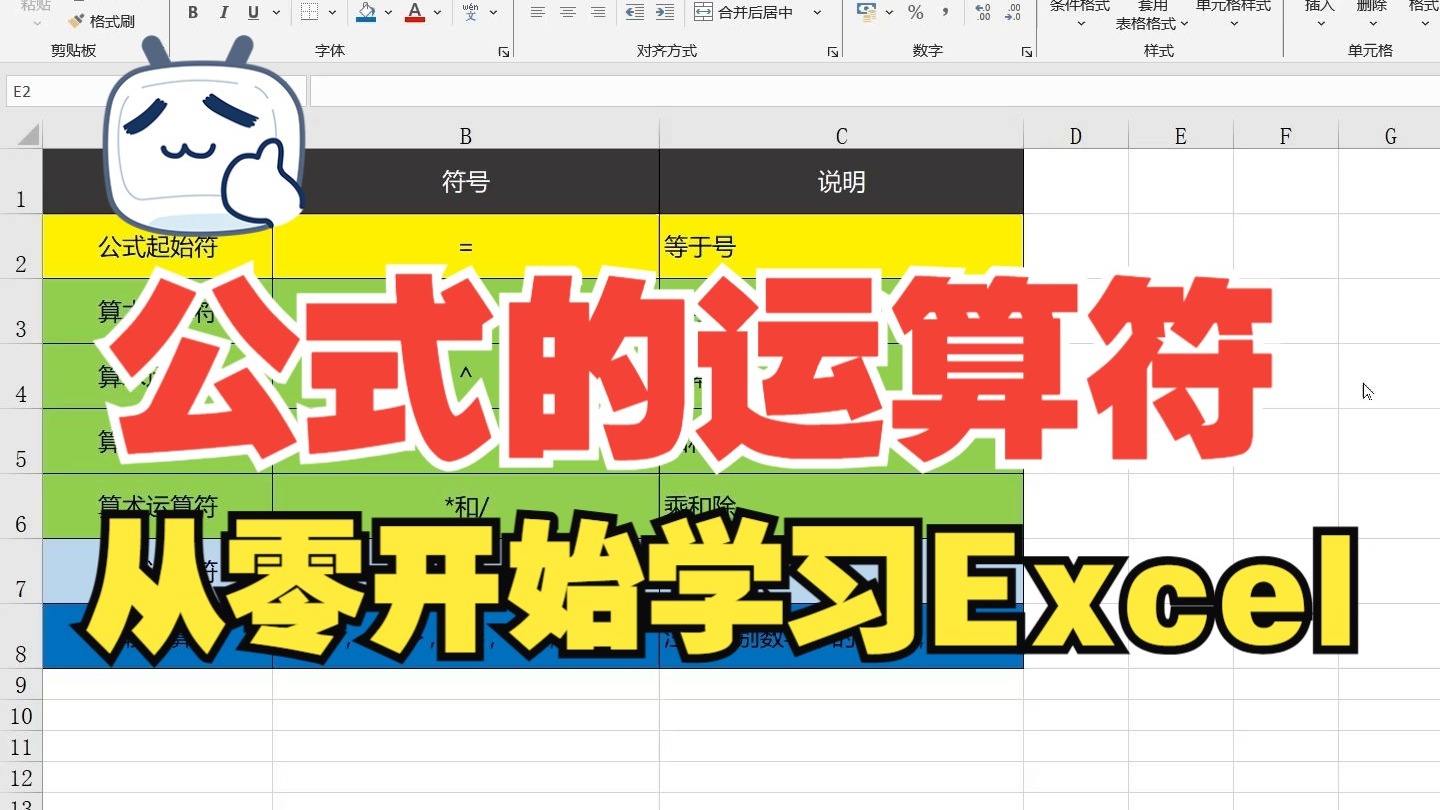 Excel|公式的运算符