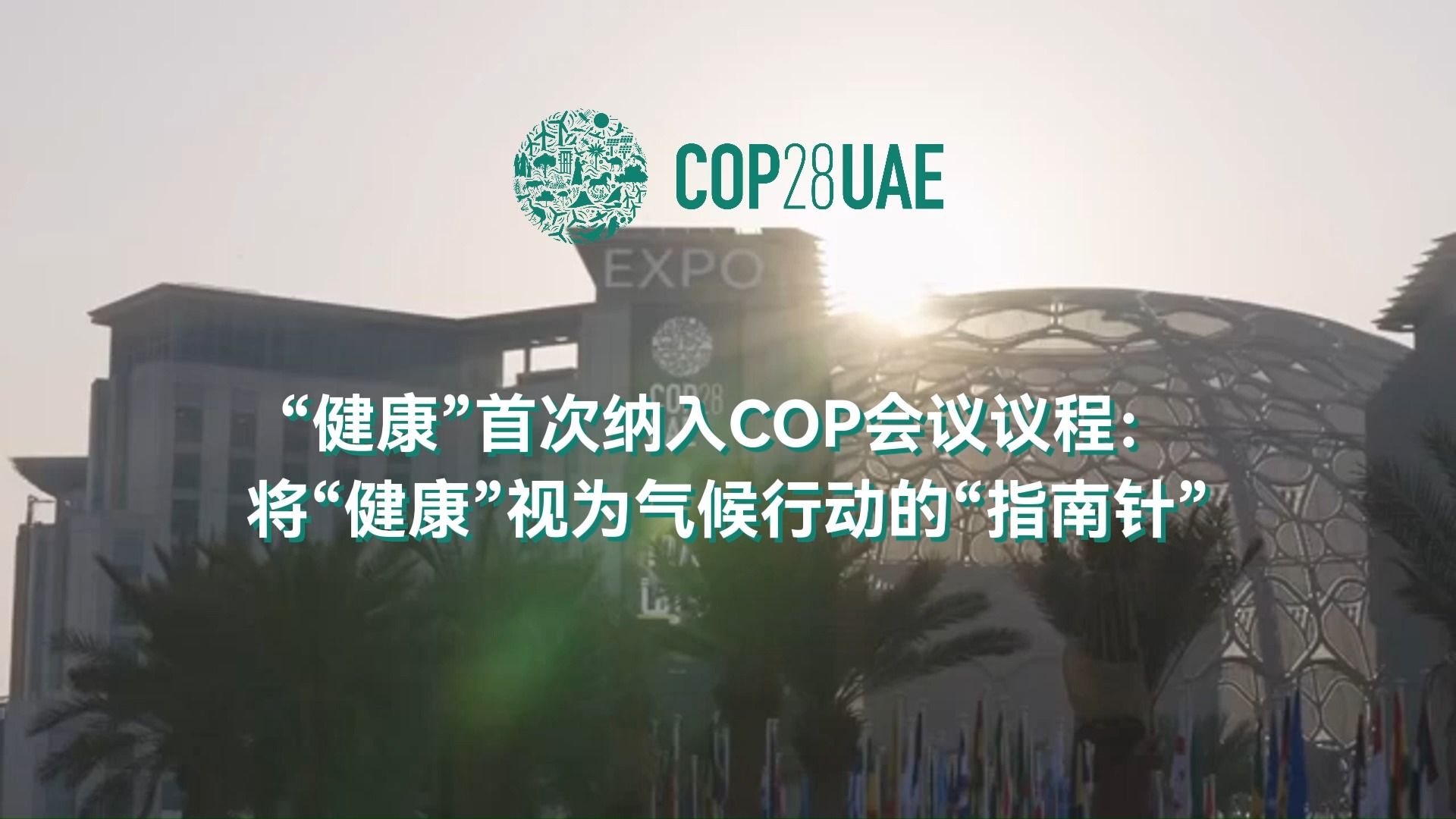 【关注COP28】“健康”首次纳入COP会议议程ߓ