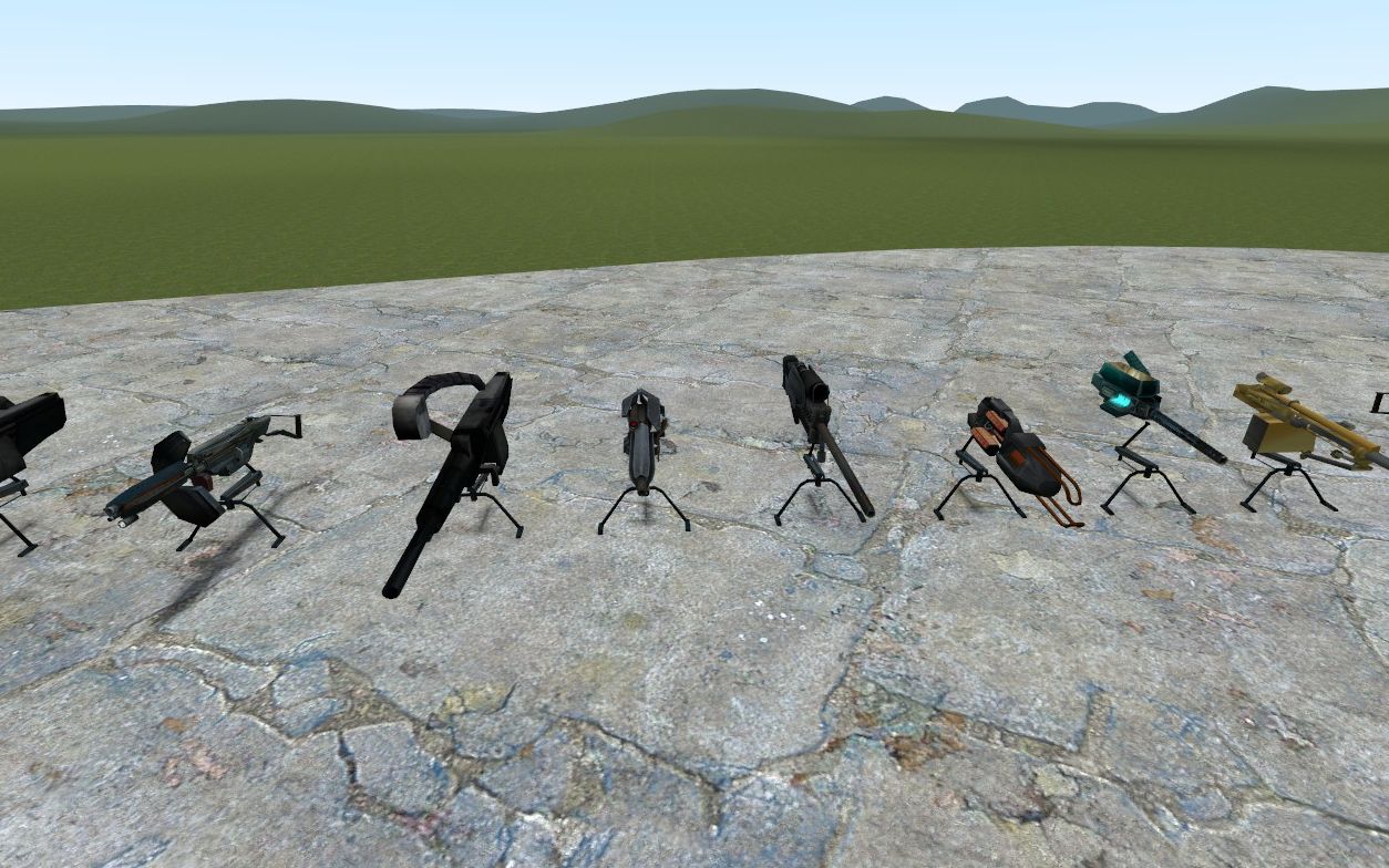 【GMOD】模组推荐:各种原版固定机枪_GMOD_演示