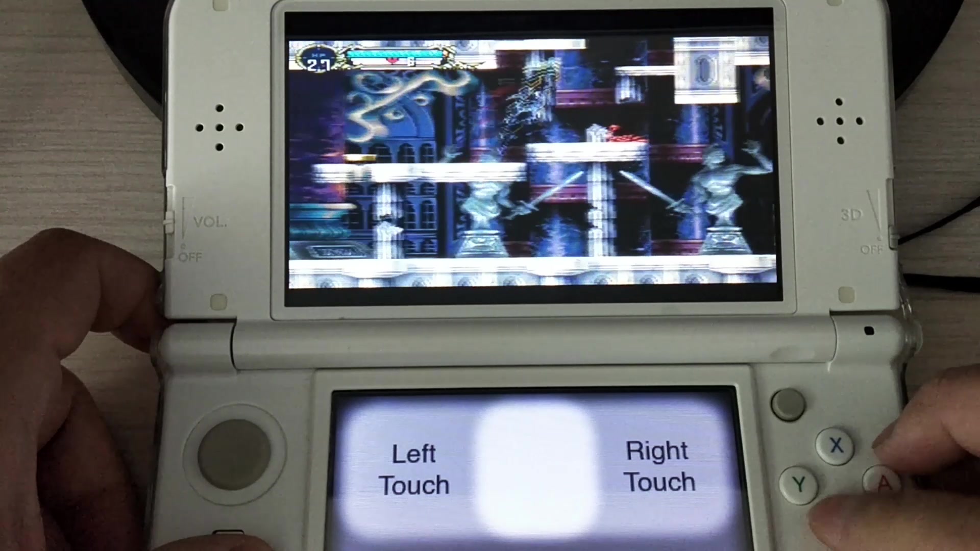 掌机3DS玩PS1游戏恶魔城月下夜想曲