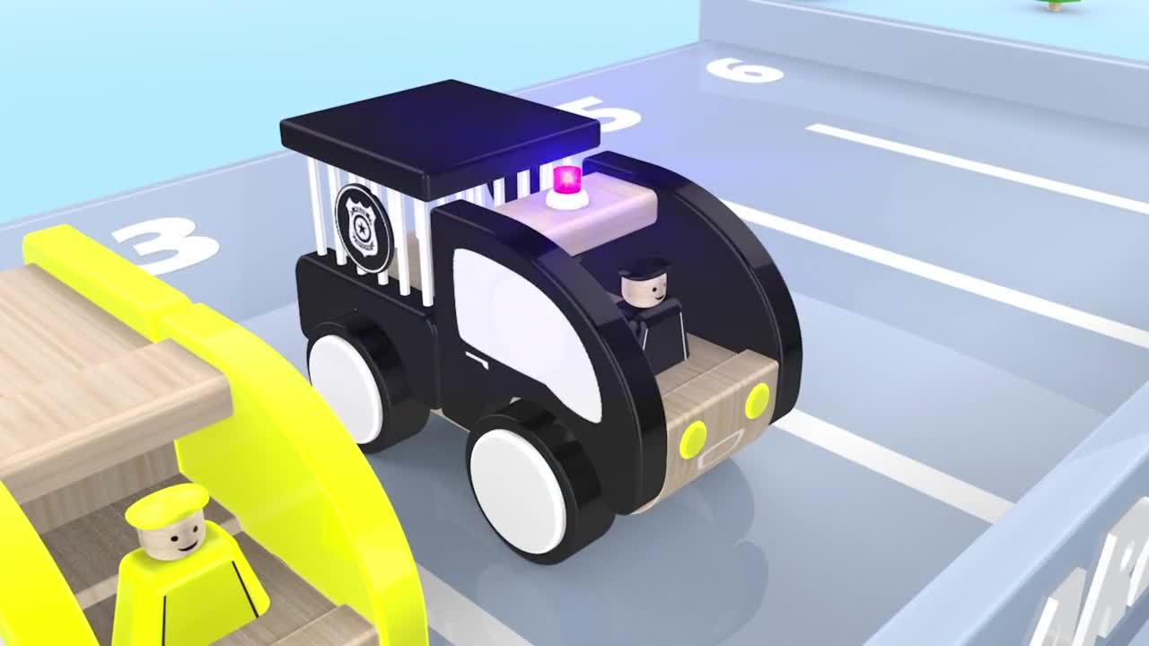 宝宝动画,很多颜色的车车