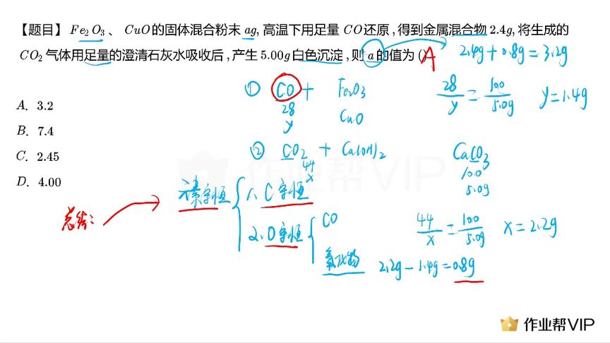 初三化学中考热点题型《一氧化碳还原金属氧化物的计算》Fe2O3