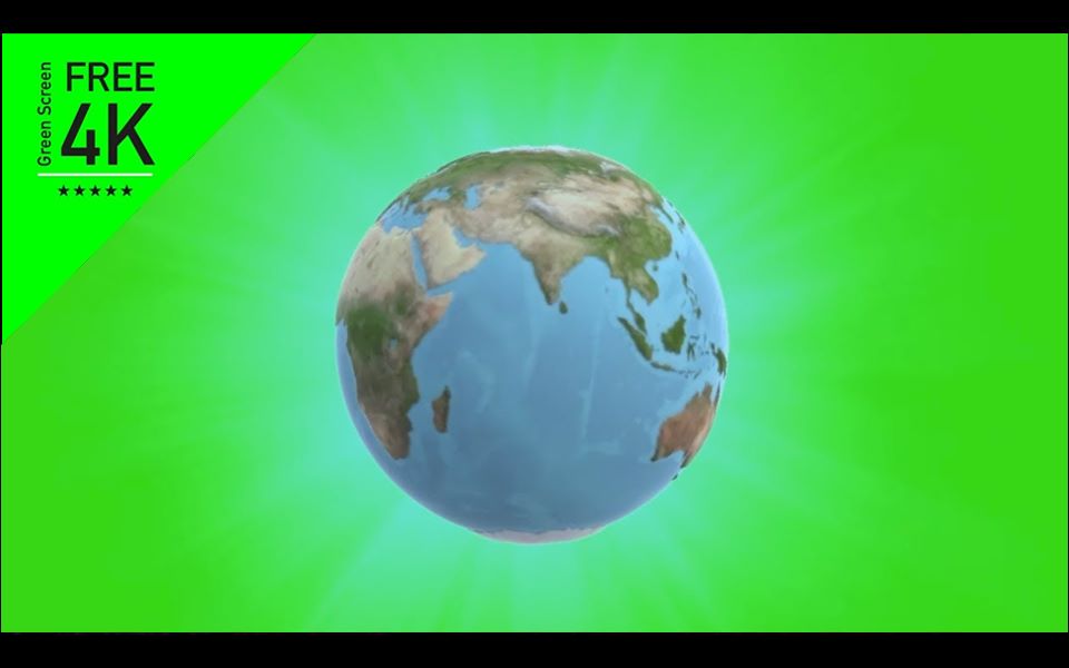 【绿幕素材】4K 地球自转绿幕素材无版权无水印[2160p 4K]