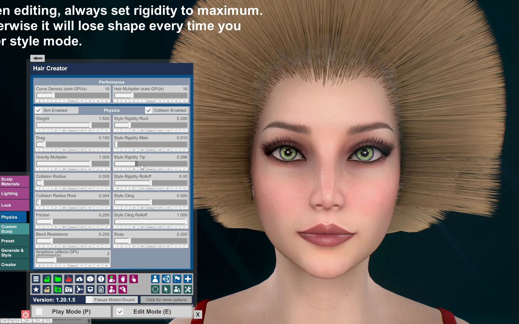 VAM 发型基础制作及工具使用 Virt-A-Mate Hair Styling Tutorial (1080p...