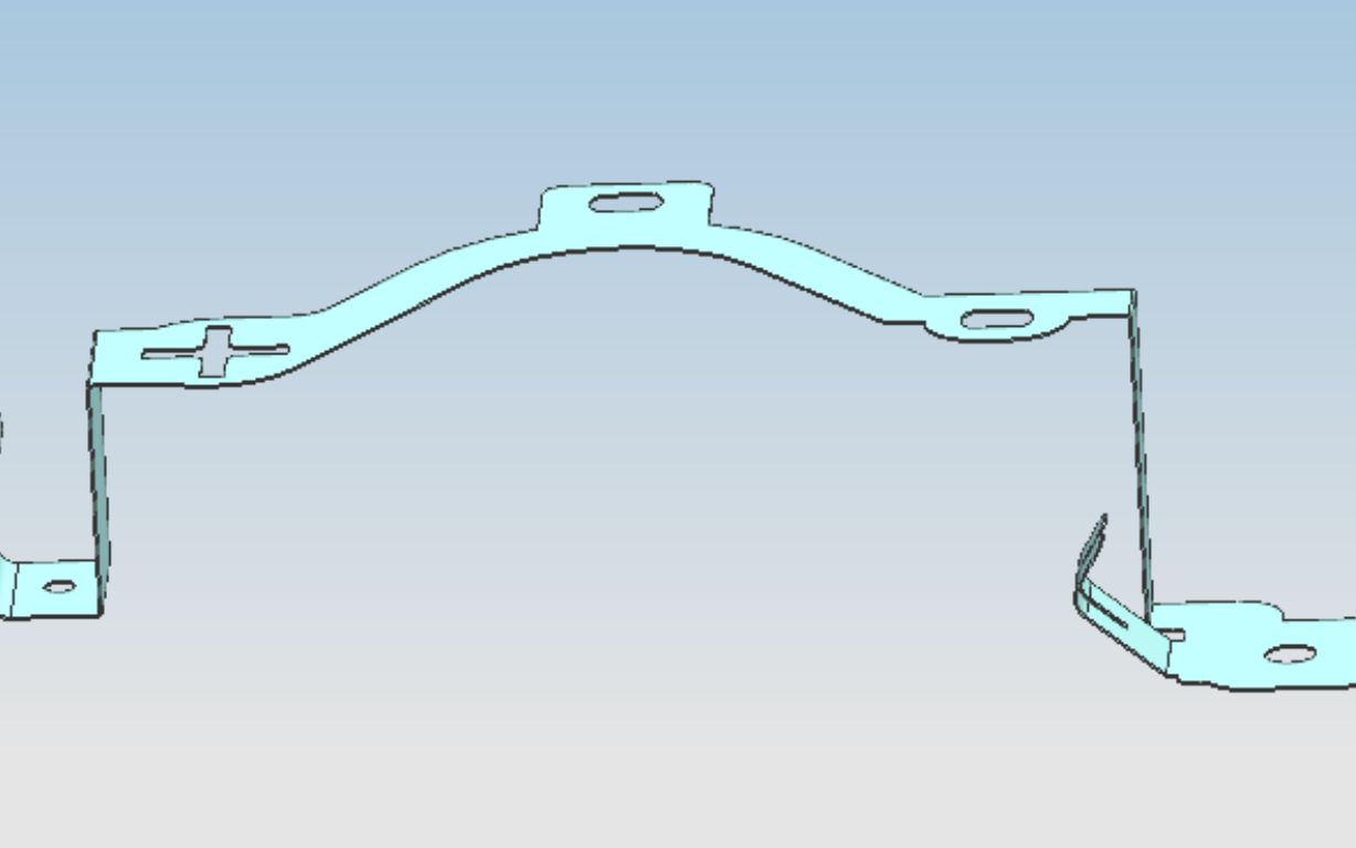 五金模具设计(电子产品按键连接器)产品展开工艺排样