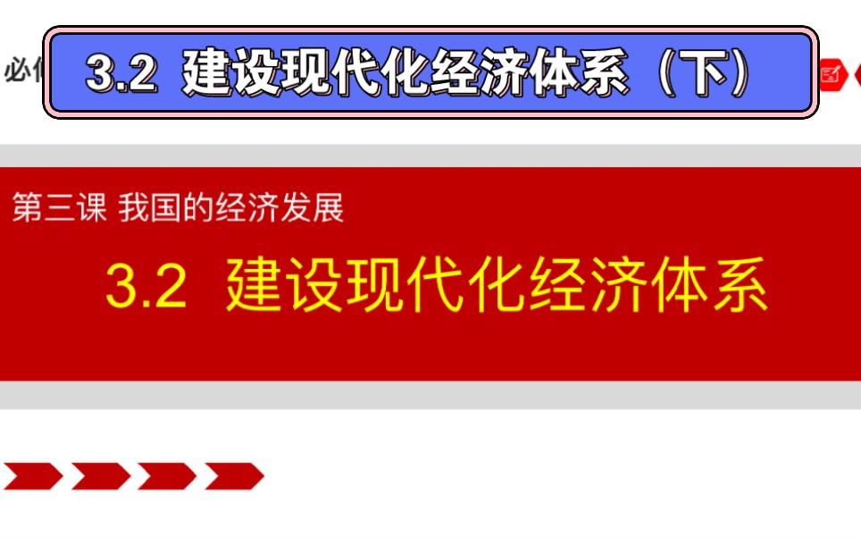 高中政治必修二《经济与社会》3.2建设现代化经济体系(下)