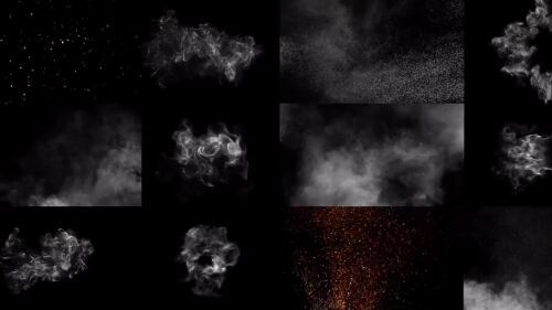 科幻能量冲击波烟雾粒子素材使用十分简单一键生成发片ae