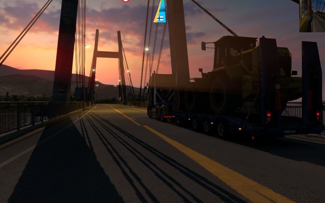 【欧卡2】行驶在俄罗斯北部,把卡车停下追了一下飞机,结果跟丢了,...