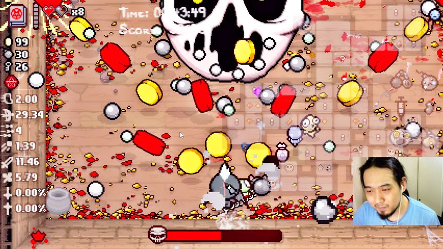 以撒的结合胎衣+348 全程秀操作,说这是个手速游戏你别不信