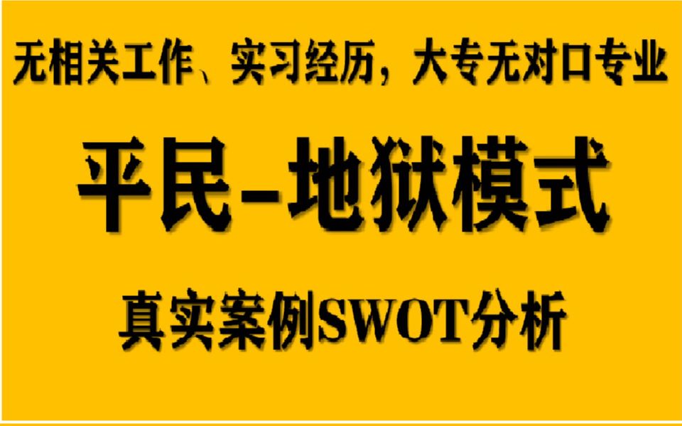 ...入职互联网行业-10年互联网老司机真实案例教你做职场SWOT分析(下)