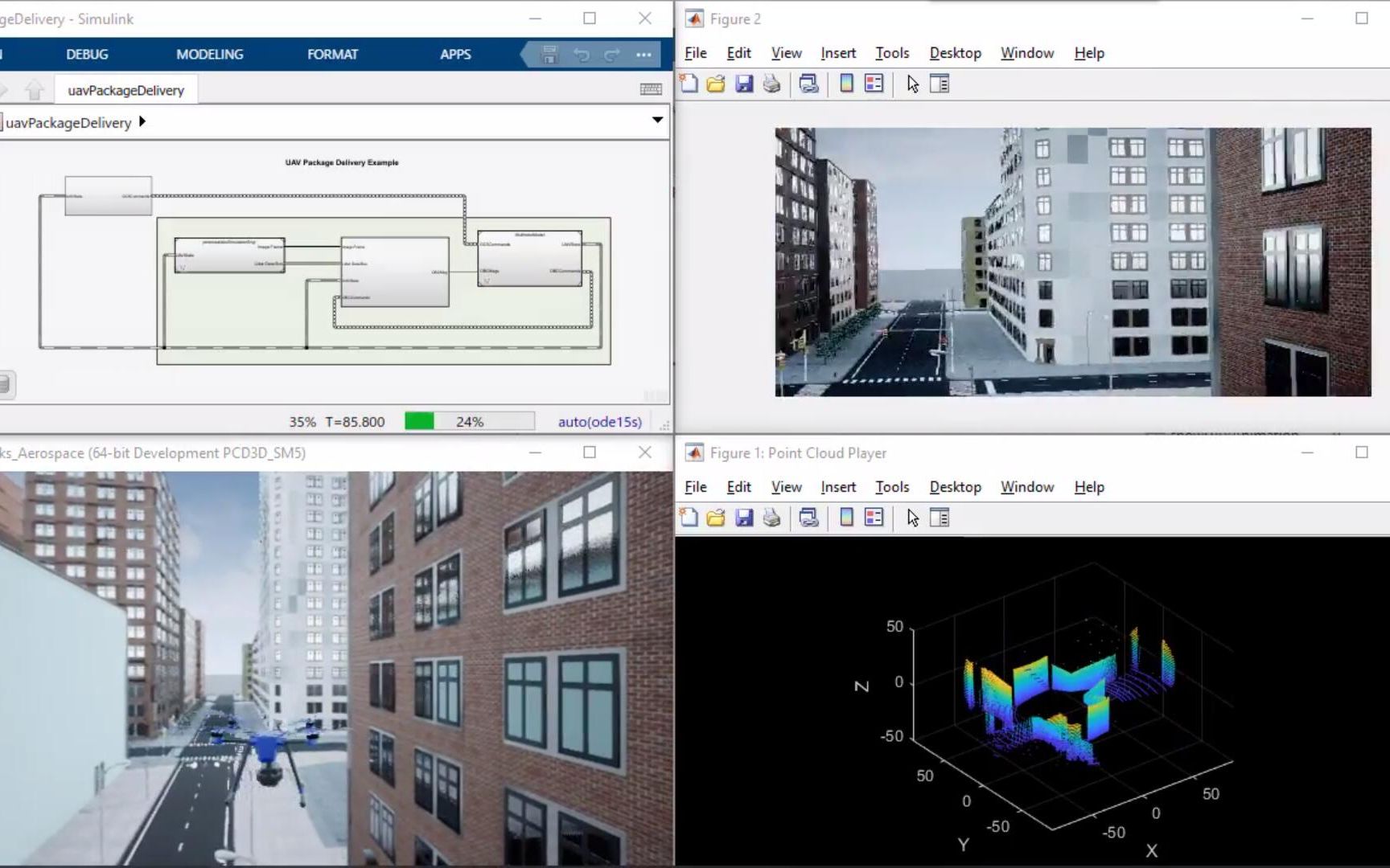【MATLAB】用于测试无人机应用程序的3D仿真