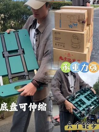 ...六轮重型小拉车,承重400斤,帮你轻 松解决搬运问题#便携小推车 #...