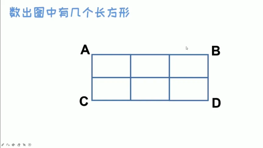 三年级:数长方形的个数,学会这个方法,就不用一个一个数了。