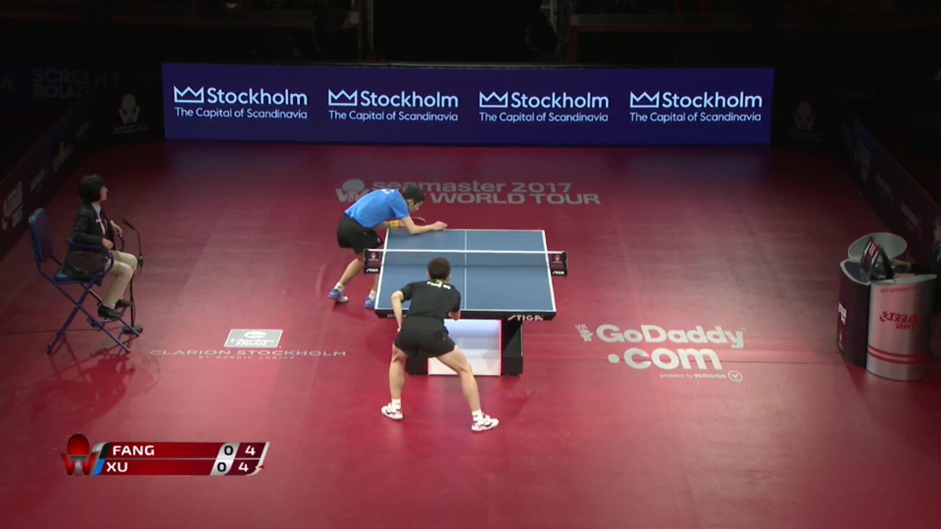 1080P无水印 2017方博VS许昕 2017 Swedish Open (MS-SF) FANG ...