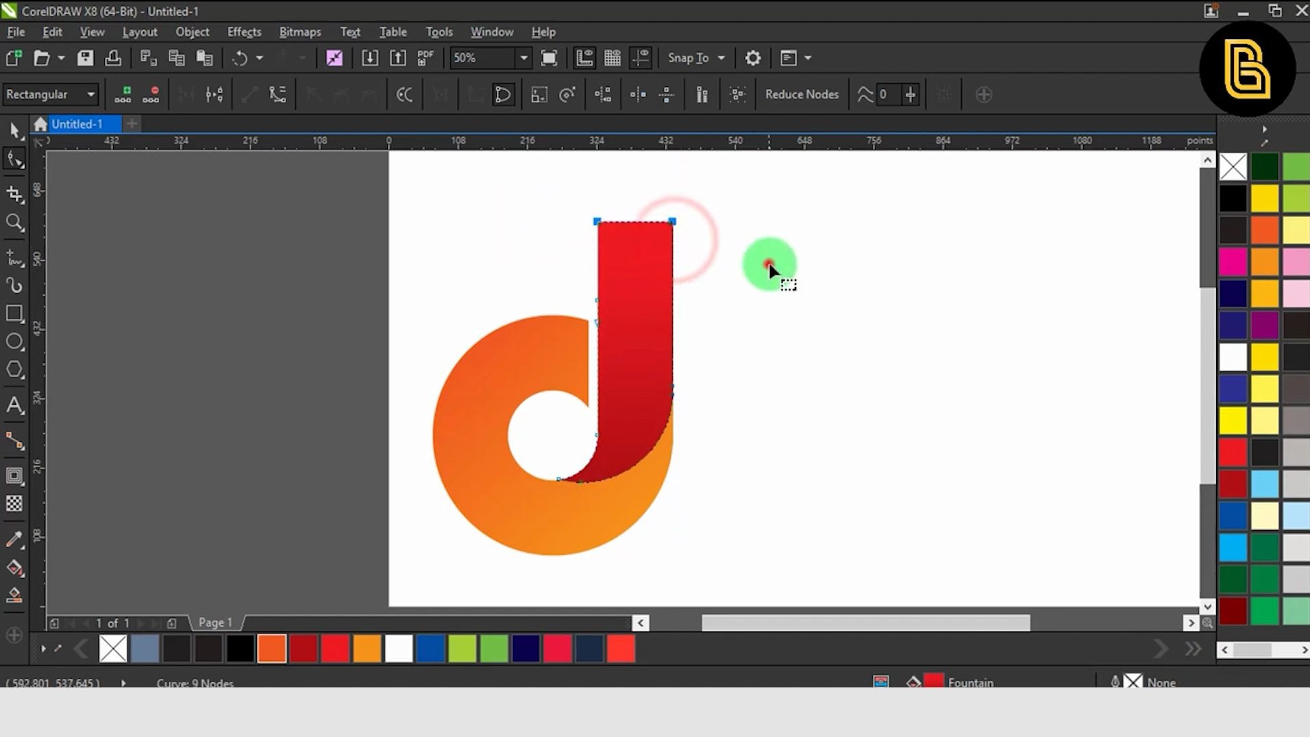 CDR扁平化LOGO设计
