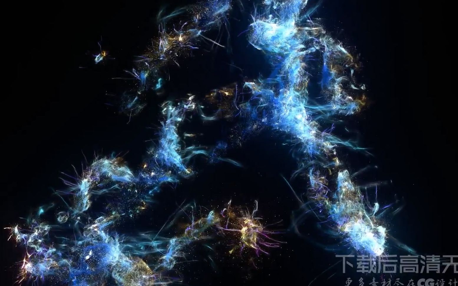 s571 超唯美C4D+AE软件制作的科幻银河星云星系星空粒子烟雾特效...