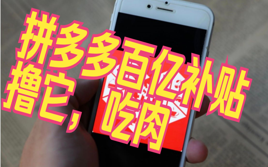 拼多多百亿补贴撸货不完全指南
