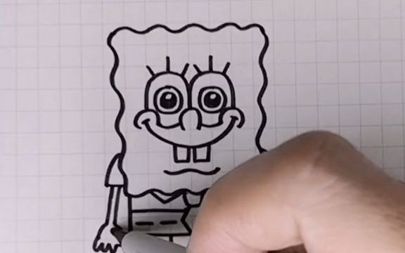 海绵宝宝的简笔画