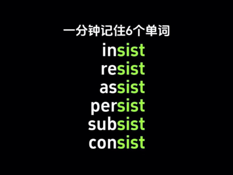 一分钟记住6个单词!词根词缀记忆法!拒绝死记硬背!