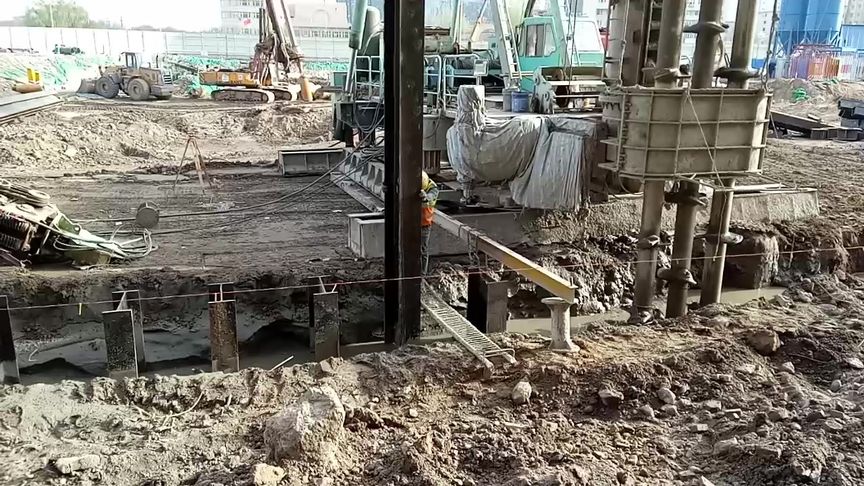 建筑工程SMW工法桩施工,三轴搅拌桩、高压旋喷桩